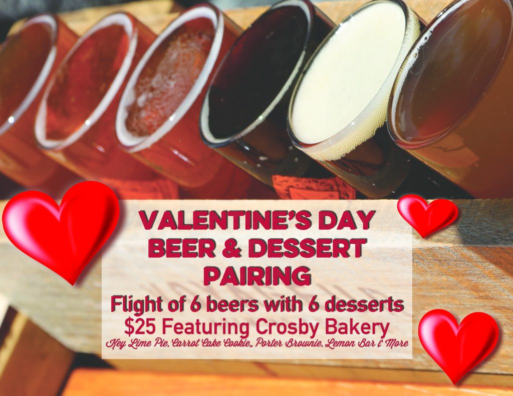 Valentine's Dessert and Beer Pairing - Voyageur Brewing Company